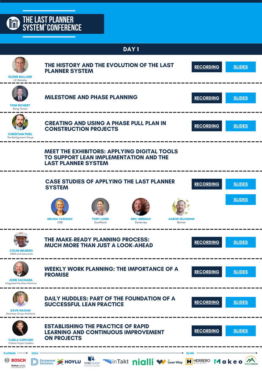 Last Planner Conference 2022 Individual Viewing – Lean Construction